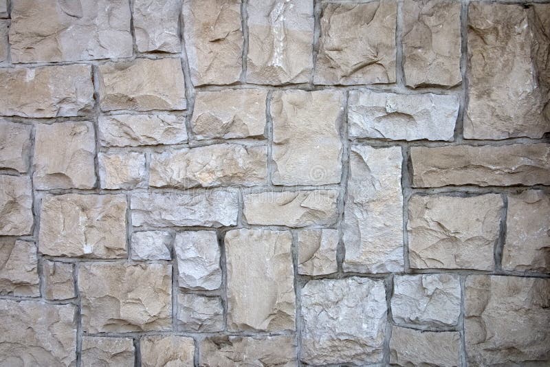 Light Beige Natural Stone Wall Stock Photo - Image of closeup ...