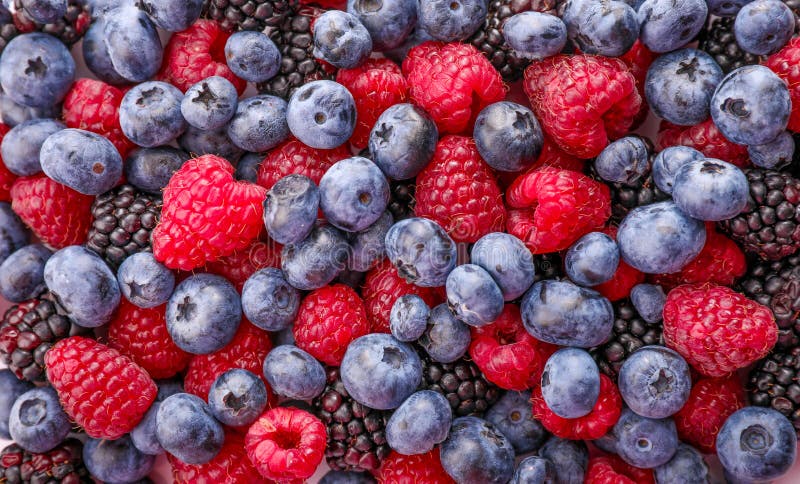 Various Fresh Summer Berries Texture Stock Photo - Image of season ...