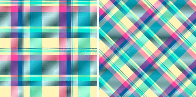 Texture Vector Fabric of Seamless Background Plaid with a Check Tartan ...