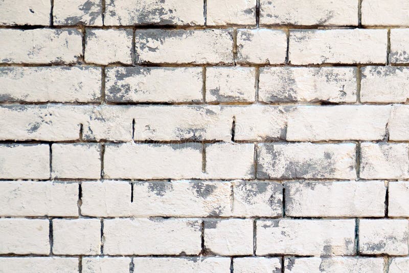 Texture Vintage Bricks are Painted. the Texture of the Wall of White ...