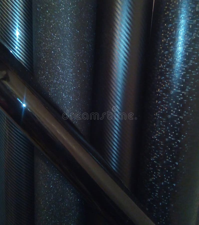 Texture of Vinyl Film Rolled into a Roll, Colored, Carbon Glossy or ...