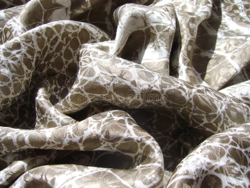 Texture of Viscose Fabric. Light Beige Fabric with an Animal Print ...