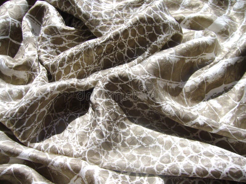 Texture of Viscose Fabric. Light Beige Fabric with an Animal Print ...