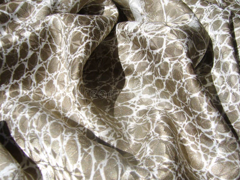 Texture of Viscose Fabric. Light Beige Fabric with an Animal Print ...