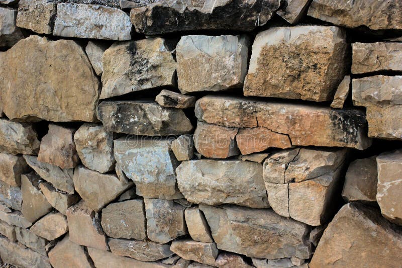 Texture and Visual Geometry of Stone Wall Masonry Stock Photo - Image ...