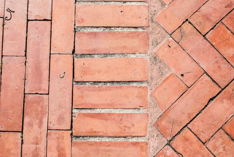 Texture of Walkway, Red Bricks Walkway Stock Photo - Image of texture ...