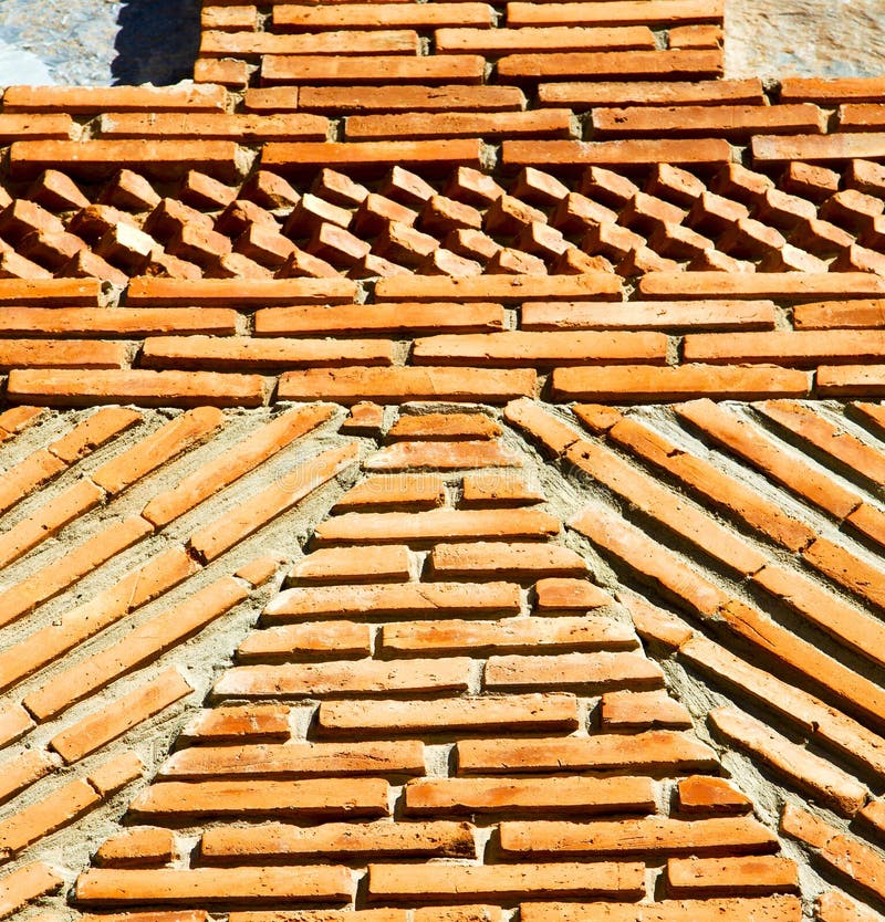 Texture Wall in Africa Morocco the Old Brick Construction Concre Stock ...
