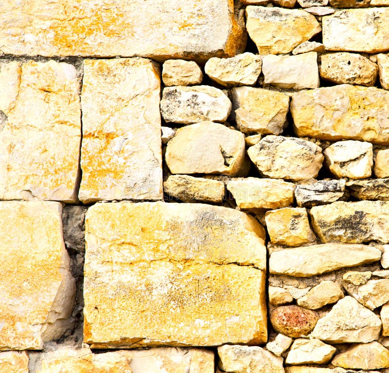 Texture Wall in Africa Morocco the Old Brick Construction Concre Stock ...