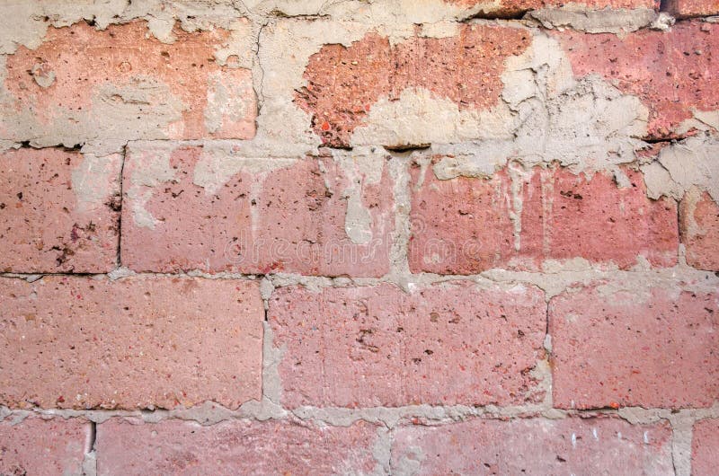 Texture of a Wall from a Big Red Brick Stock Image - Image of clay ...