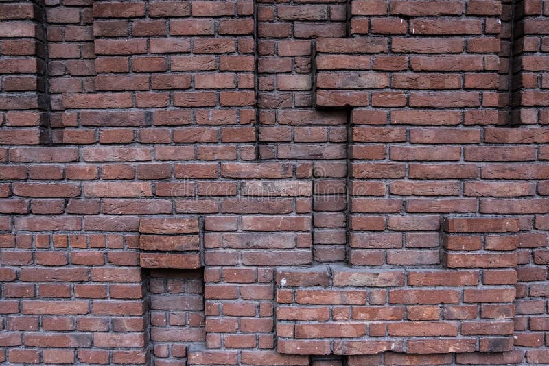 Irregular brick wall. stock photo. Image of division - 120715744