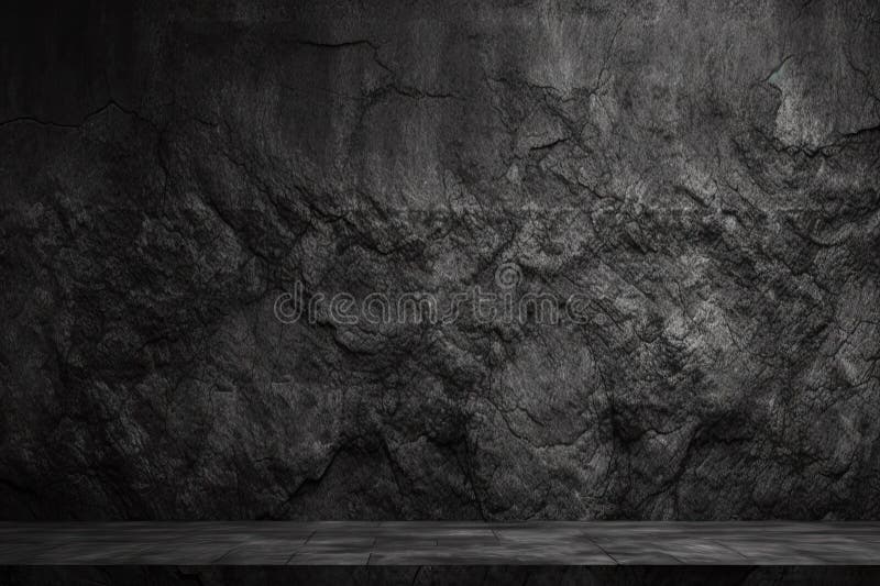 Texture Wall Concrete Banner Black Background Stone Dark Background ...
