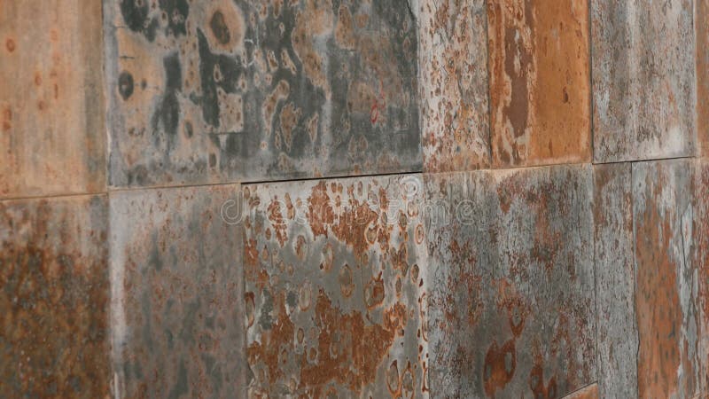 Texture Wall Exterior Tile with Rusty Weathered Brown Surface Stock ...