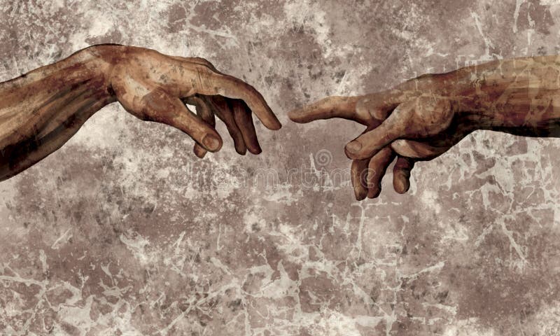 Texture Wall with Hands, Murals in the Interior Stock Image - Image of ...