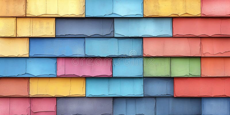 Texture of a Wall Made of Colorful Blocks Stock Illustration ...