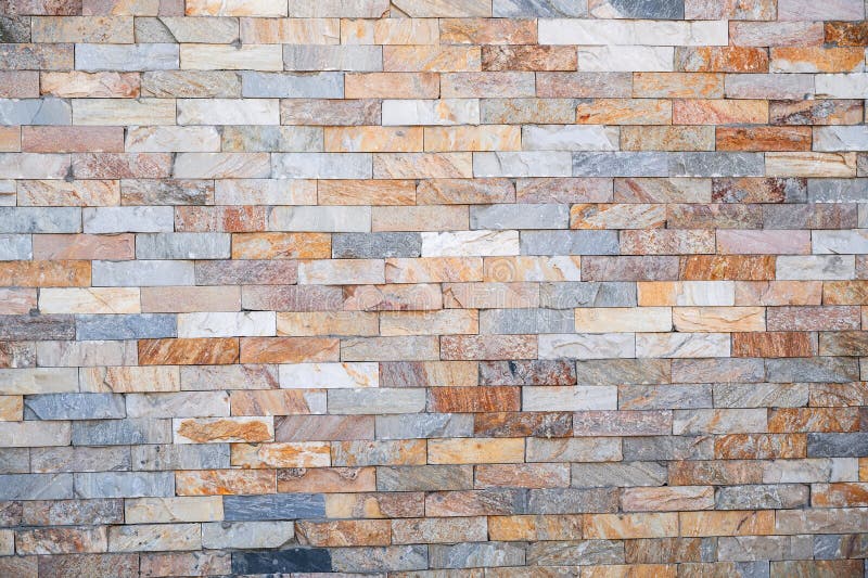 Texture of Wall is Made of Modern Multicolored Decorative Bricks Stock ...