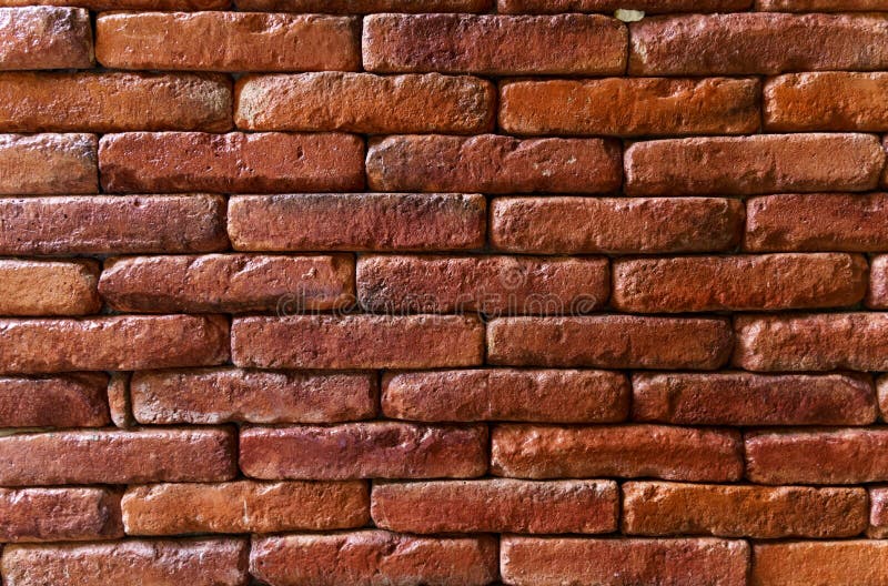 The Texture of a Wall Made of Red Bricks. Stock Image - Image of brick ...