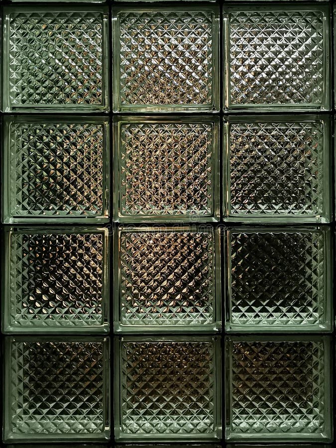 Texture of a Wall Made of Transparent Ribbed Glass Tiles Stock Image ...
