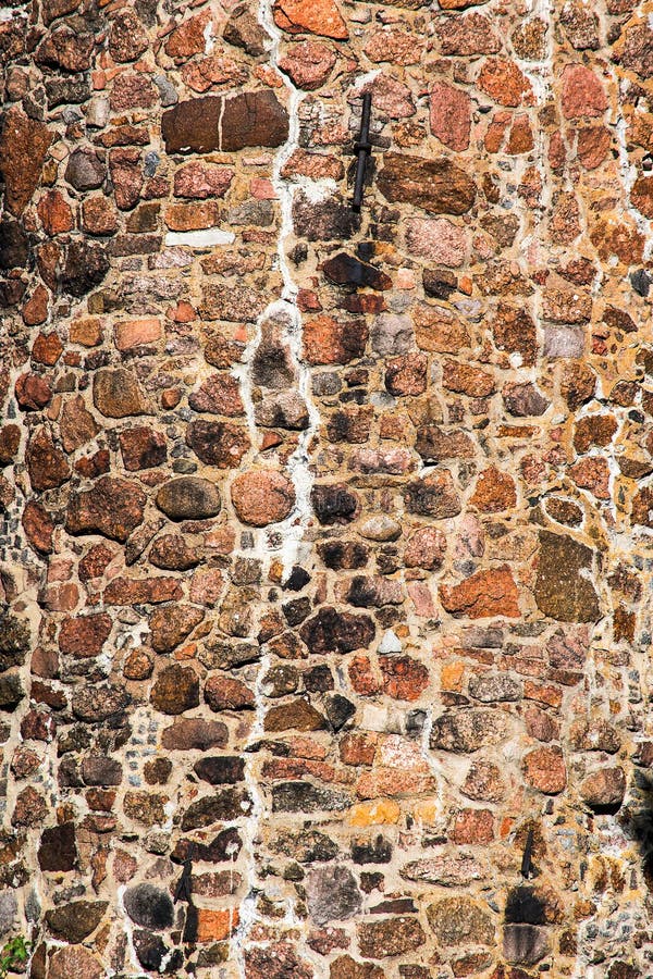 Texture of the Wall of an Old Stone Tower Stock Photo - Image of brick ...