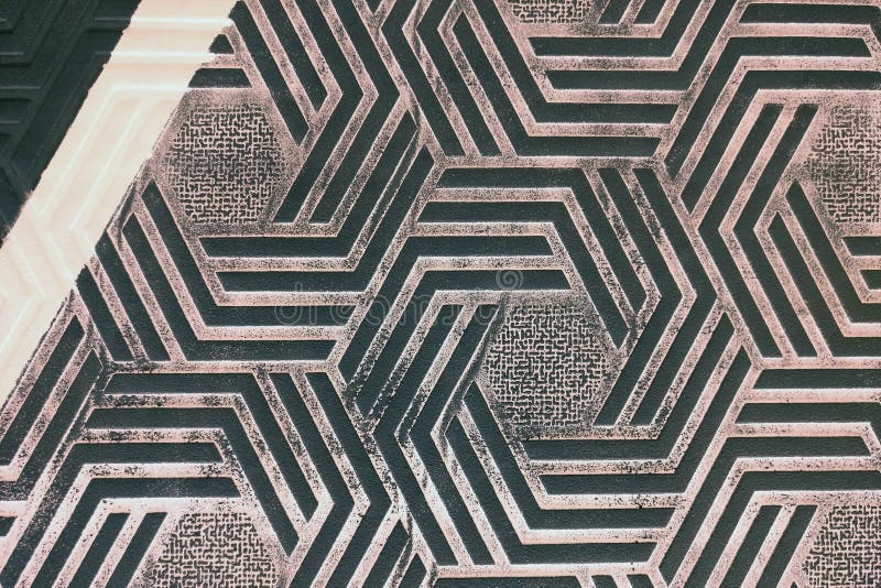 The Texture of the Wall with a Pattern of Diamond Geometric Shapes ...