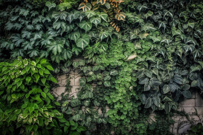 Texture of Wall of Plants. AI Generated Stock Illustration - Illustration of wall, nature: 276883059