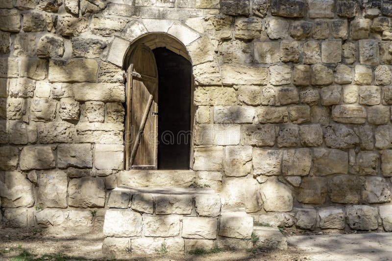 Texture of Wall Surface Made of Unevenly Cut Jerusalem Stones. Stock ...