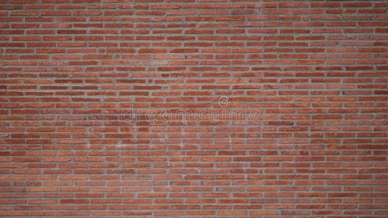 Texture of the Wall of Thin Long Red Bricks Stock Photo - Image of rock ...