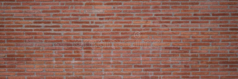 Texture of the Wall of Thin Long Red Bricks Stock Image - Image of ...