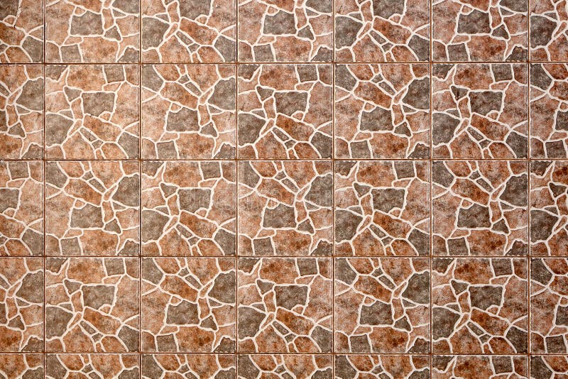Spotted Tiles Brown Texture Stock Image - Image of built, irregular ...