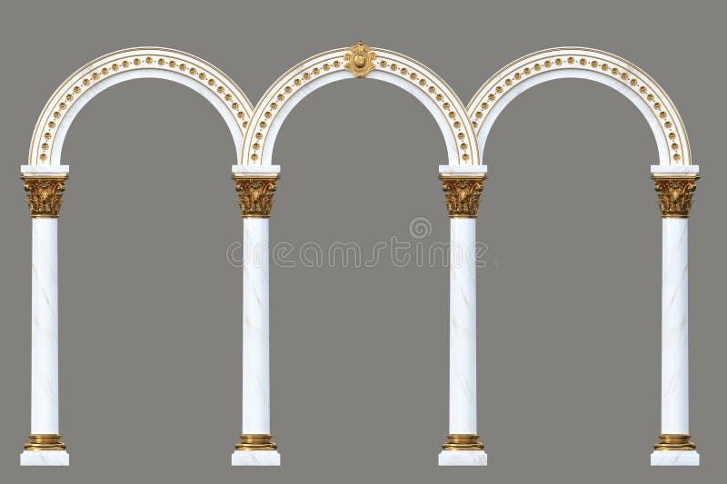 Texture Wallpaper Classic Arch with Columns Stock Illustration ...