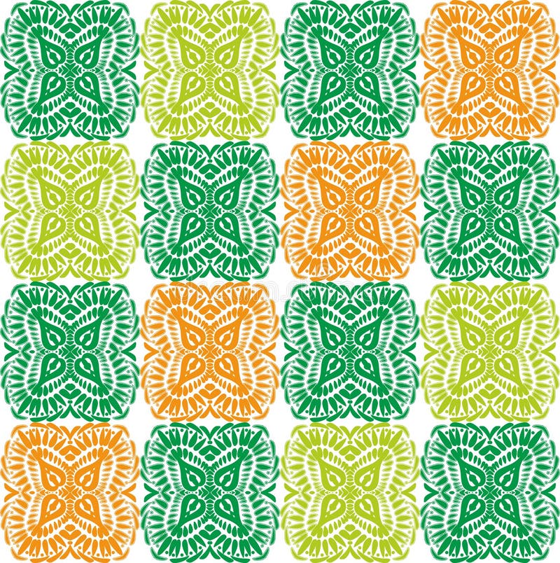 Texture for Wallpaper. Orange, Green, Yellow Ornaments Stock Vector ...