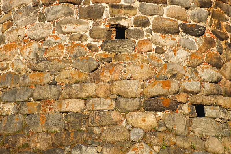The Texture of the Walls of Ancient Fortress Tower Stock Photo - Image ...