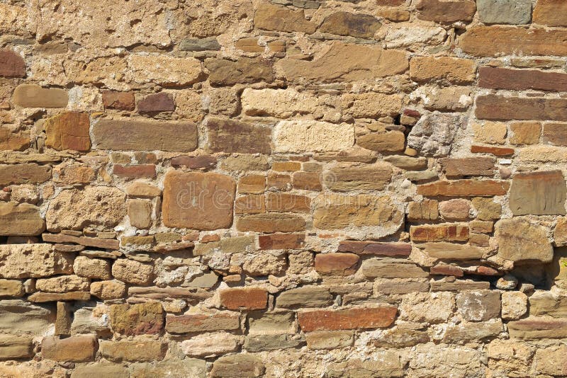 The Texture of the Walls of the Ancient Fortress Stock Photo - Image of ...