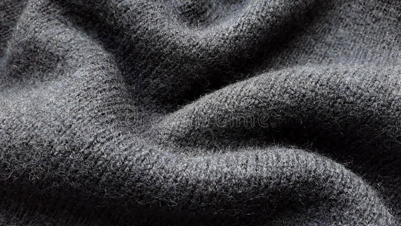 Texture of Warm Knitted Wool Fabric. Natural Wool, Black Wool Fabric ...