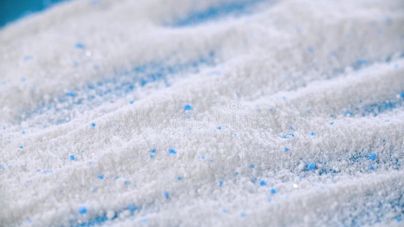 The Texture of the Washing Powder. Blue and White Laundry Detergent ...
