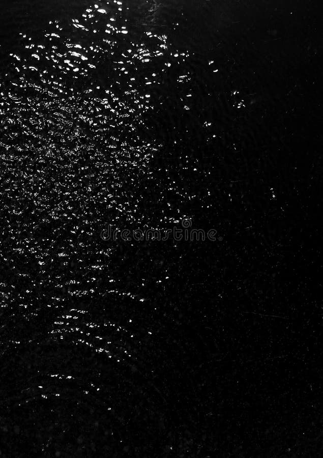 Texture of Water on Black Background Stock Image - Image of night ...