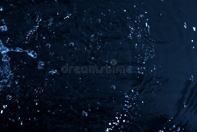Texture of Water on Black Background Stock Image - Image of night ...