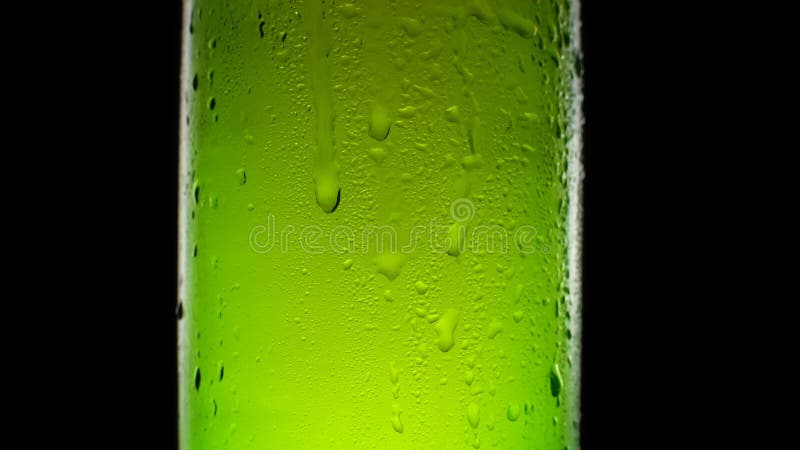 Cold Light Beer Bottle Dripping Condensate Stock Video - Video of drunk ...