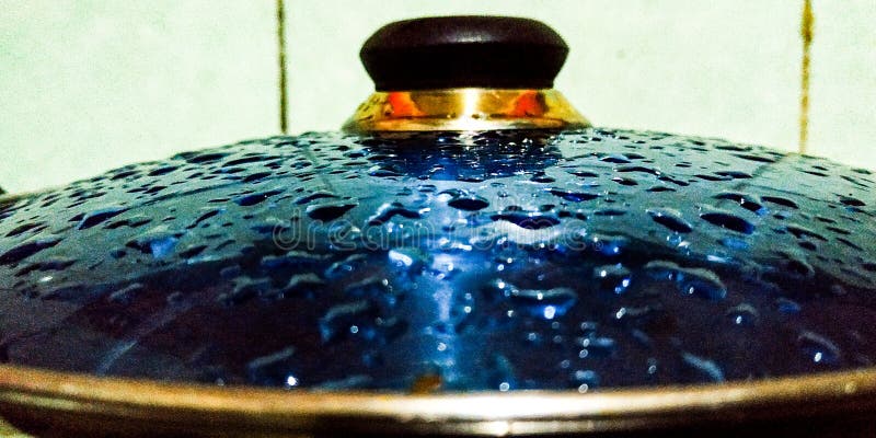 Texture Water Drops on Pot Lid Stock Image - Image of glass, water ...