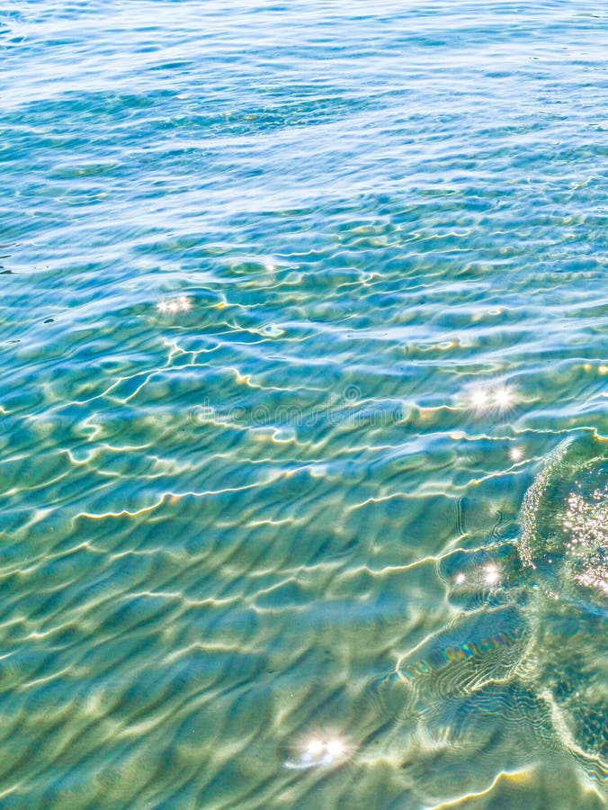 Texture of Water. Glare on the Surface of the Sea Stock Image - Image ...