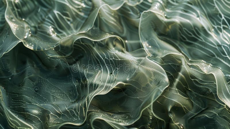 The Texture of the Wavy Seaweed Resembling Crinkled Cellophane or ...