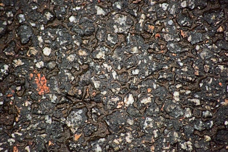 Texture of Wet Asphalt is Macro Stock Image - Image of close, black ...