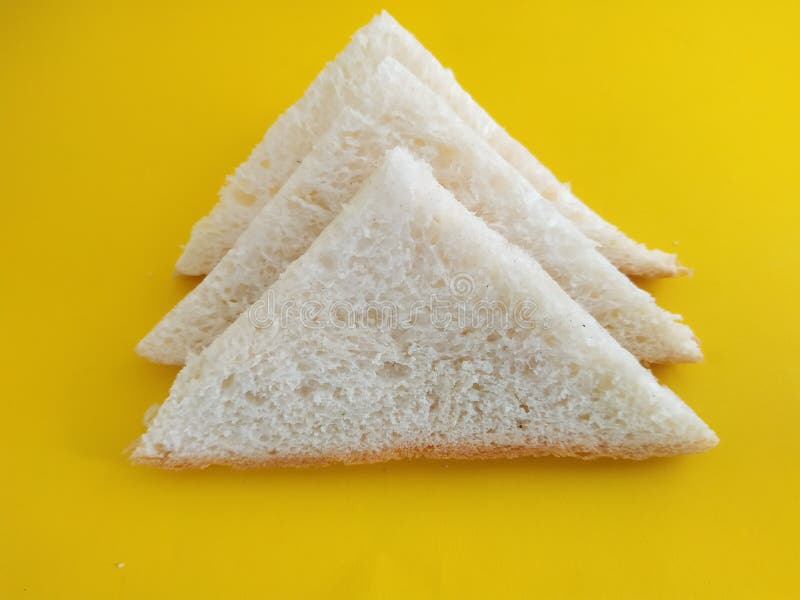 Texture of White Bread Agains Yellow Background Stock Photo - Image of ...