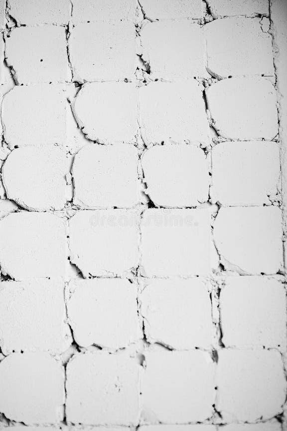 The Texture of a White Brick Wall with Small Square Bricks. Stock Image ...