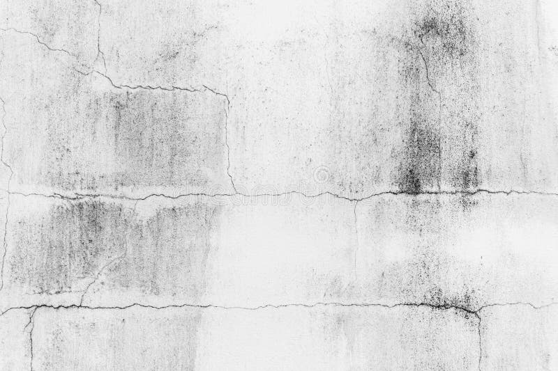 Texture White Cement Wall with Stain and Crack Background Stock Image ...