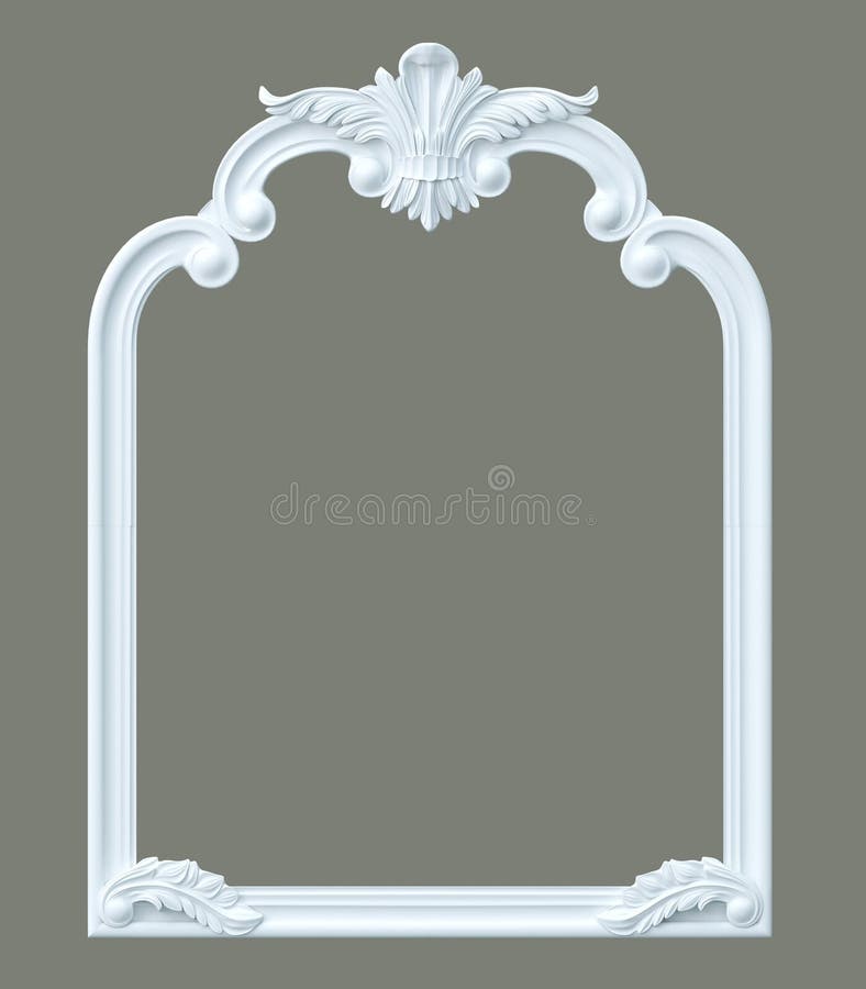 Texture of White Classic Arched Frame Stock Illustration - Illustration ...