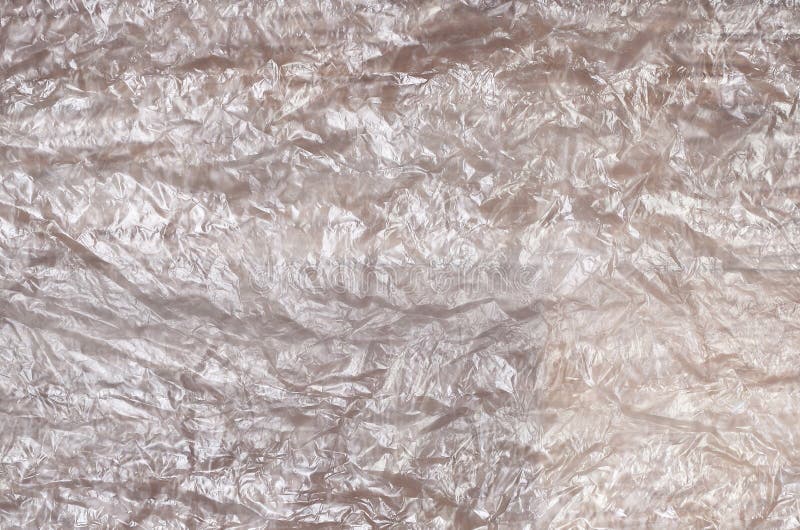 Texture of White Crumpled Cellophane Surface Transparent on Sunlight ...