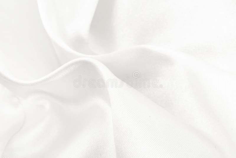 The Texture of a White Fabric Made of Silk with Folds and Wrinkled ...