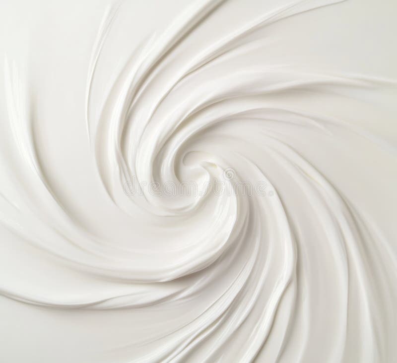 The Texture of a White Face or Body Cream, Viewed from Above, with ...
