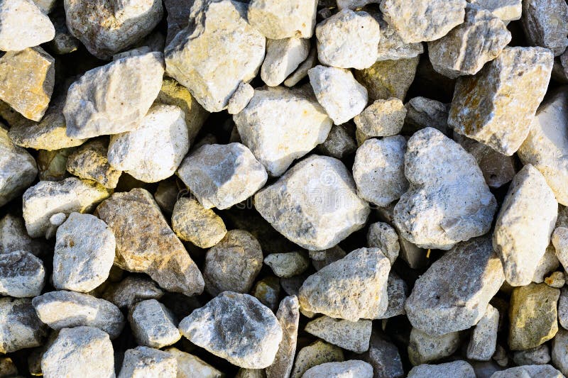 Texture of White Limestone Pebbles. Rocky Background. Stock Photo ...