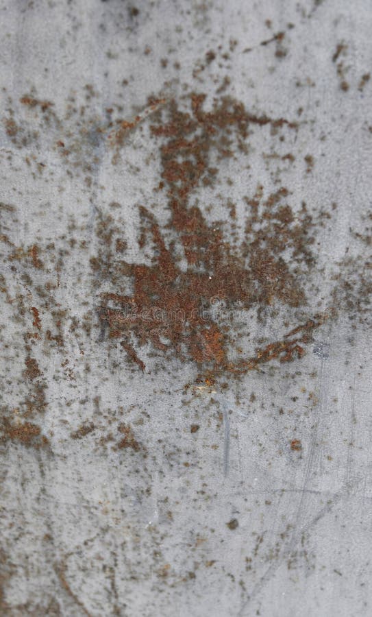 Texture of a White Metal Sheet with Rust in the Centre Stock Image ...